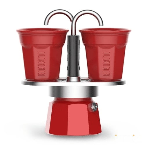Set Cafetera Mini Express 2 Tazas + 2 Vasitos Rojo | Lider