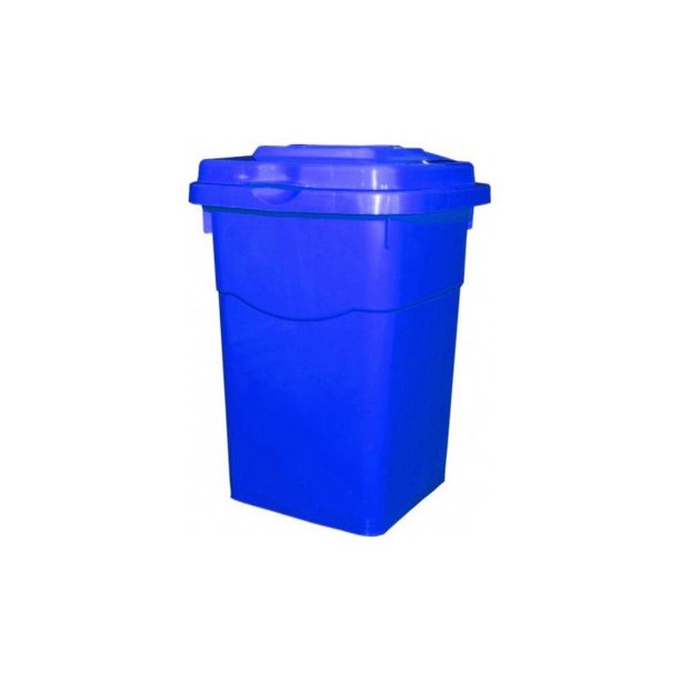 Basurero con tapa 50 litros Azul | Lider