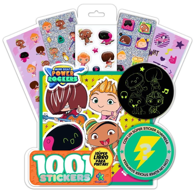 Blister 1001 Stickers Mini Beat Power Rockers, 1 Un | Lider