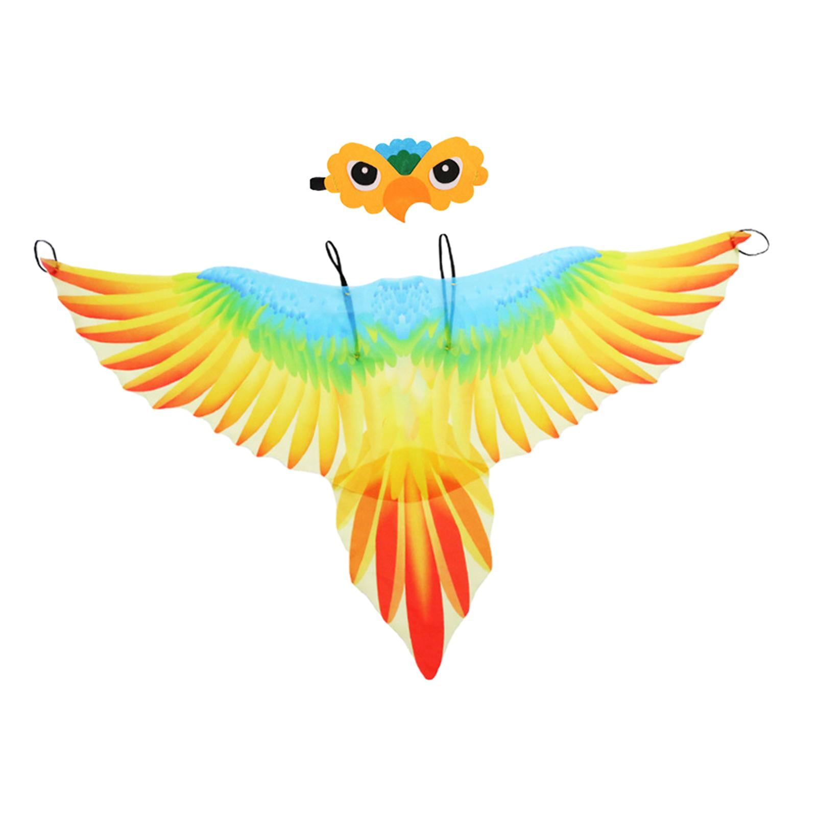 Disfraz De Pájaro Para Niños Conjunto De Alas Capa Para Espectáculo