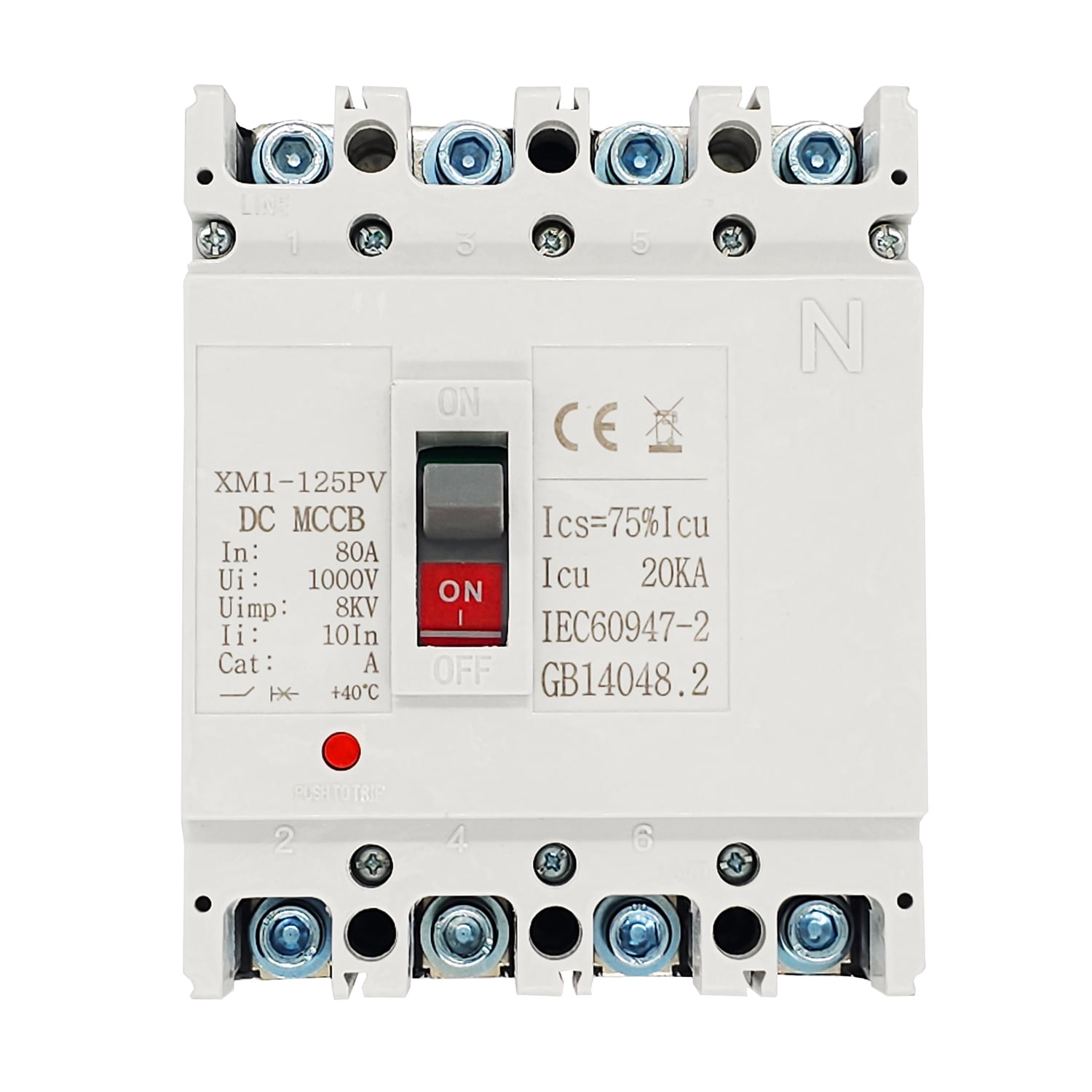 Interruptor Automático Dc Mccb 4 Polos 1000v 80a | Lider