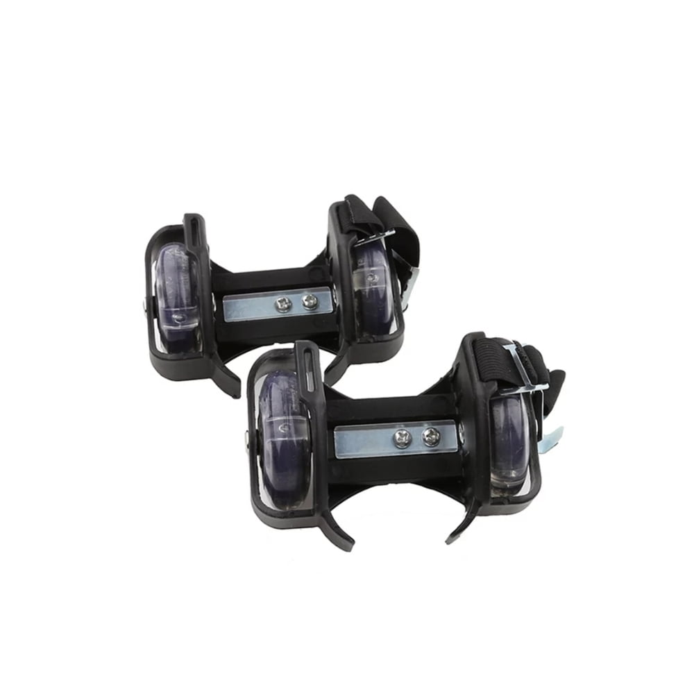 Patines 2 Ruedas Ajustable Luz Led Roller Negro | Lider