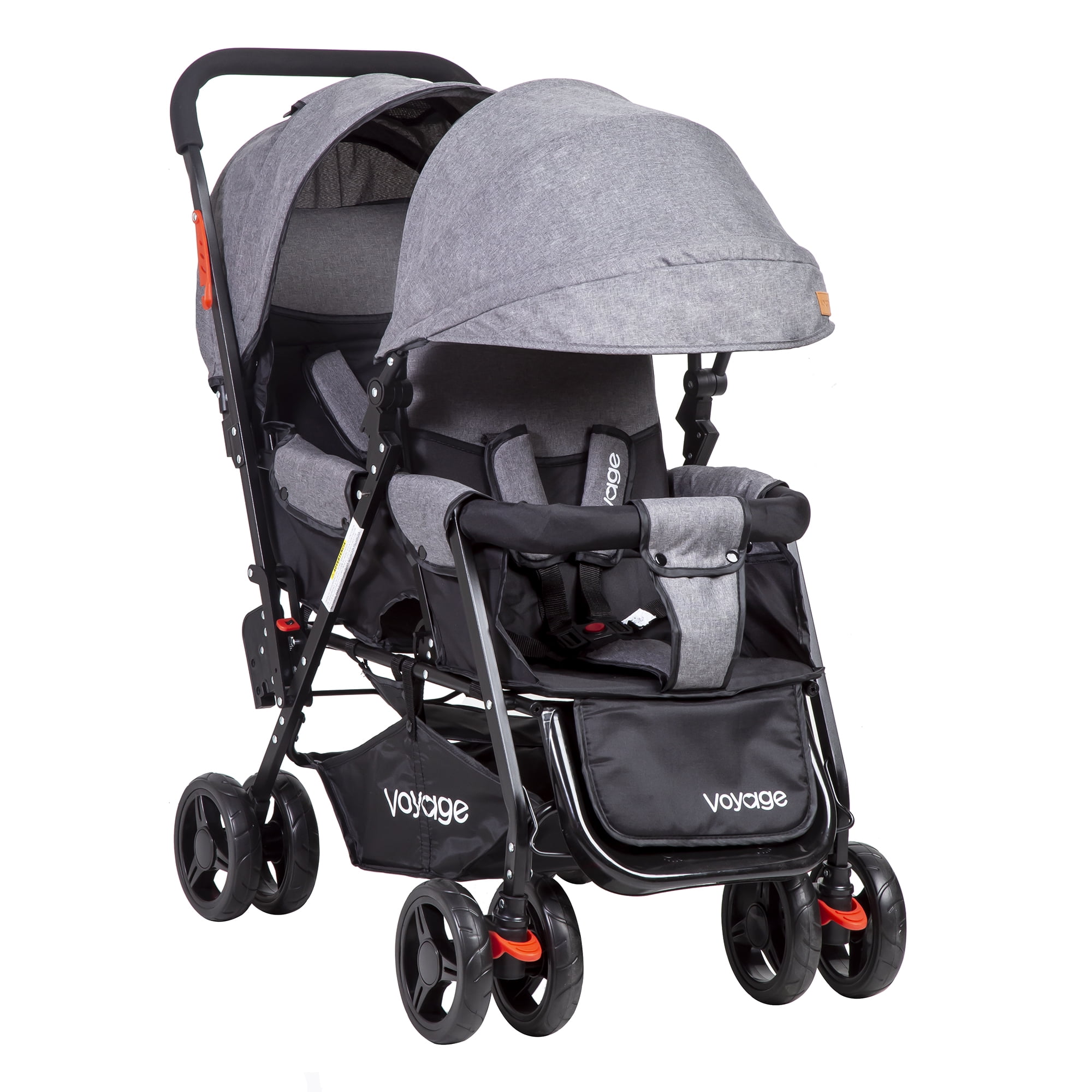 Coche Doble Duo Hermano Mayor Y Menor Grey | Lider
