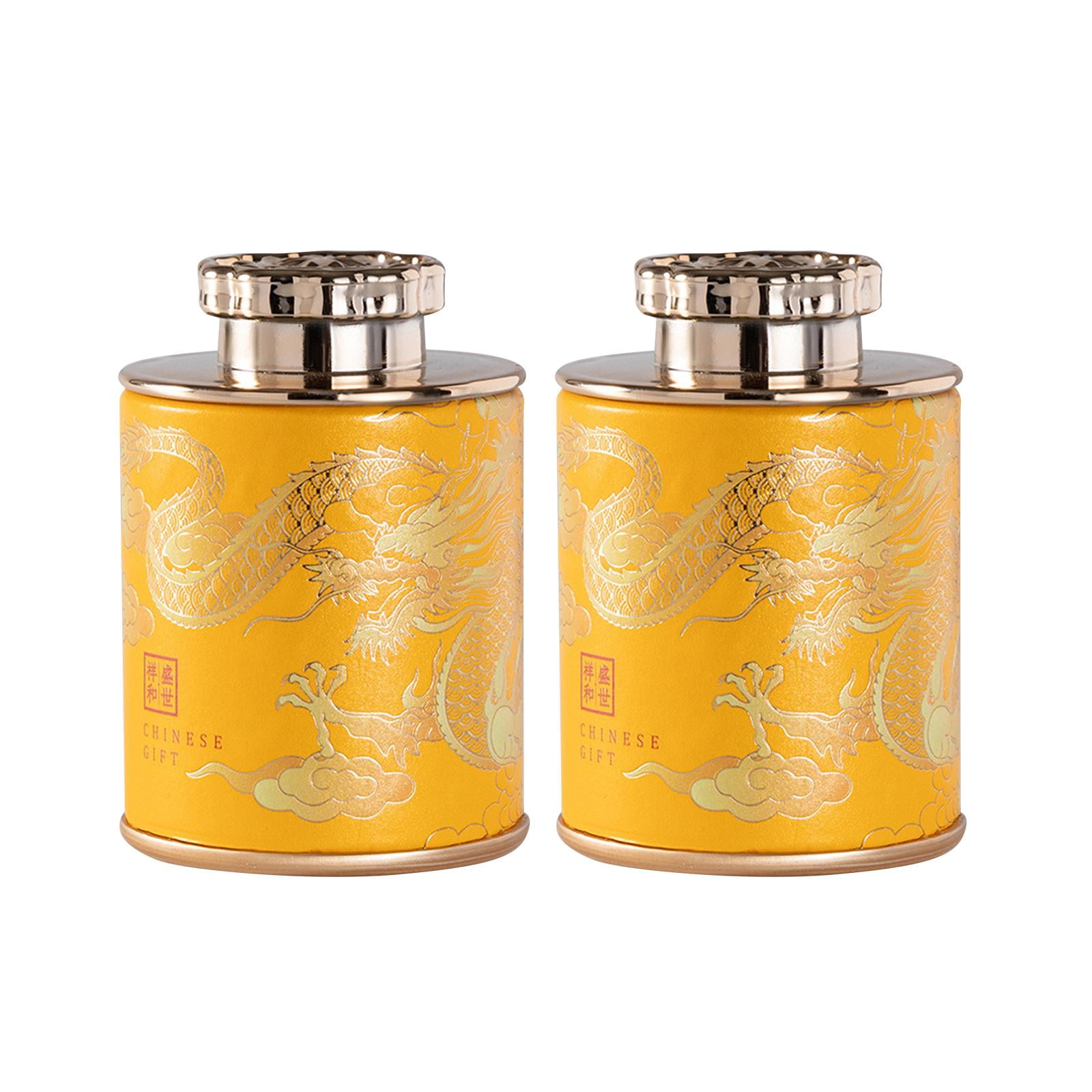 Tarro De Café De Papel De 2 Piezas, Elegante Lata De Té Suelta Para ...