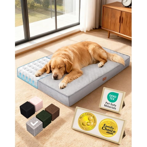 Cama Ortopédica Impermeable Para Perro Ohgeni, 104 Cm, Gris
