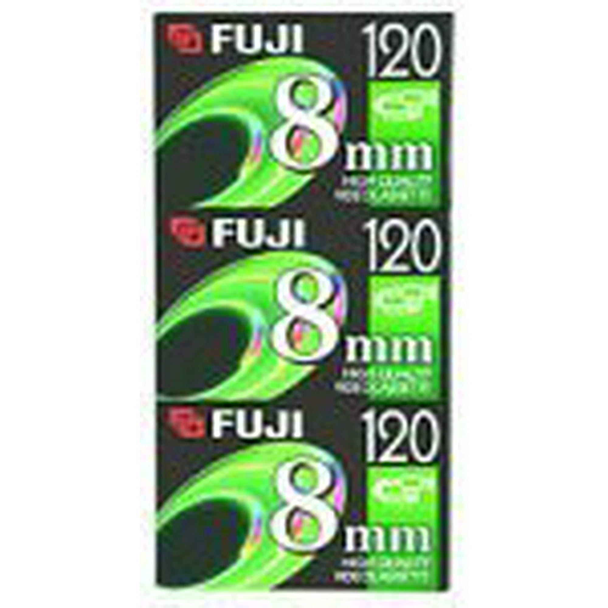 Cintas Fujifilm de 8 mm, paquete de 3 de 120 minutos para modo SP de 2 ...