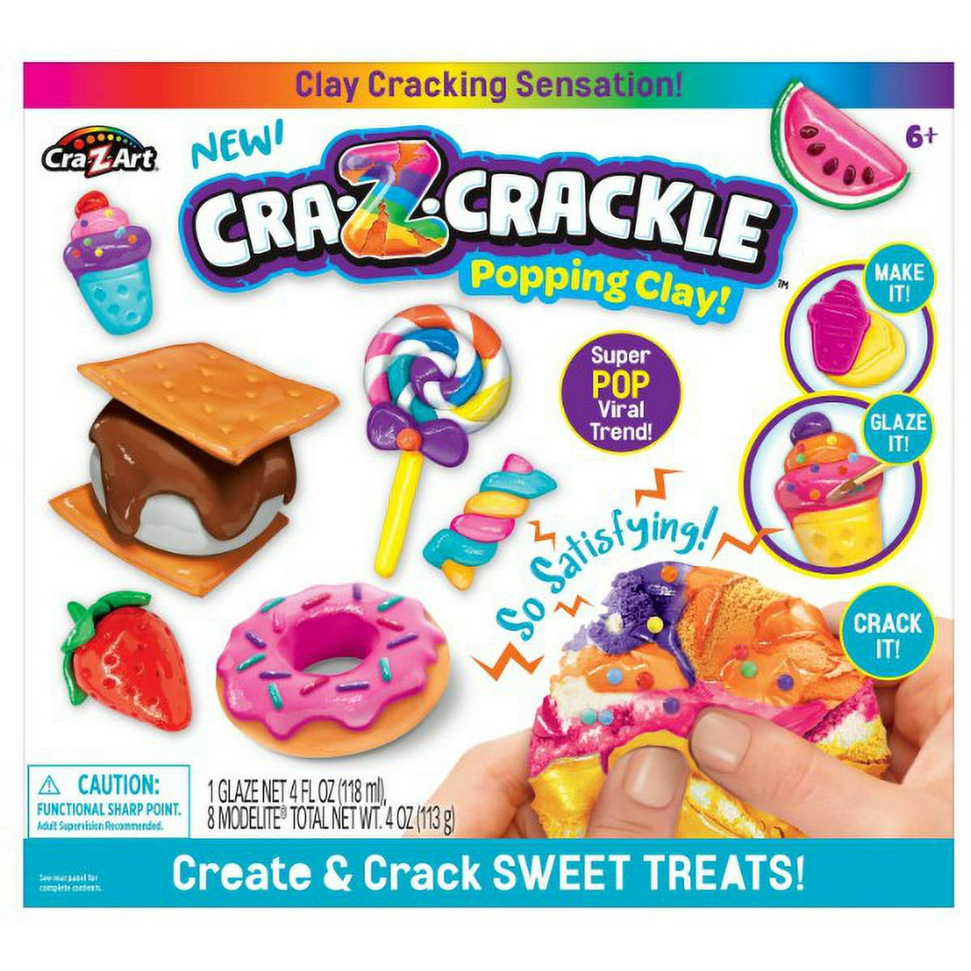 Cra-Z-Art Popping Clay! Create & Crack Sweet Treats! 8 Modelos | Lider
