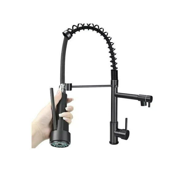 Llave Lavaplatos Monomando Extensible Triple Negra Premium | Lider