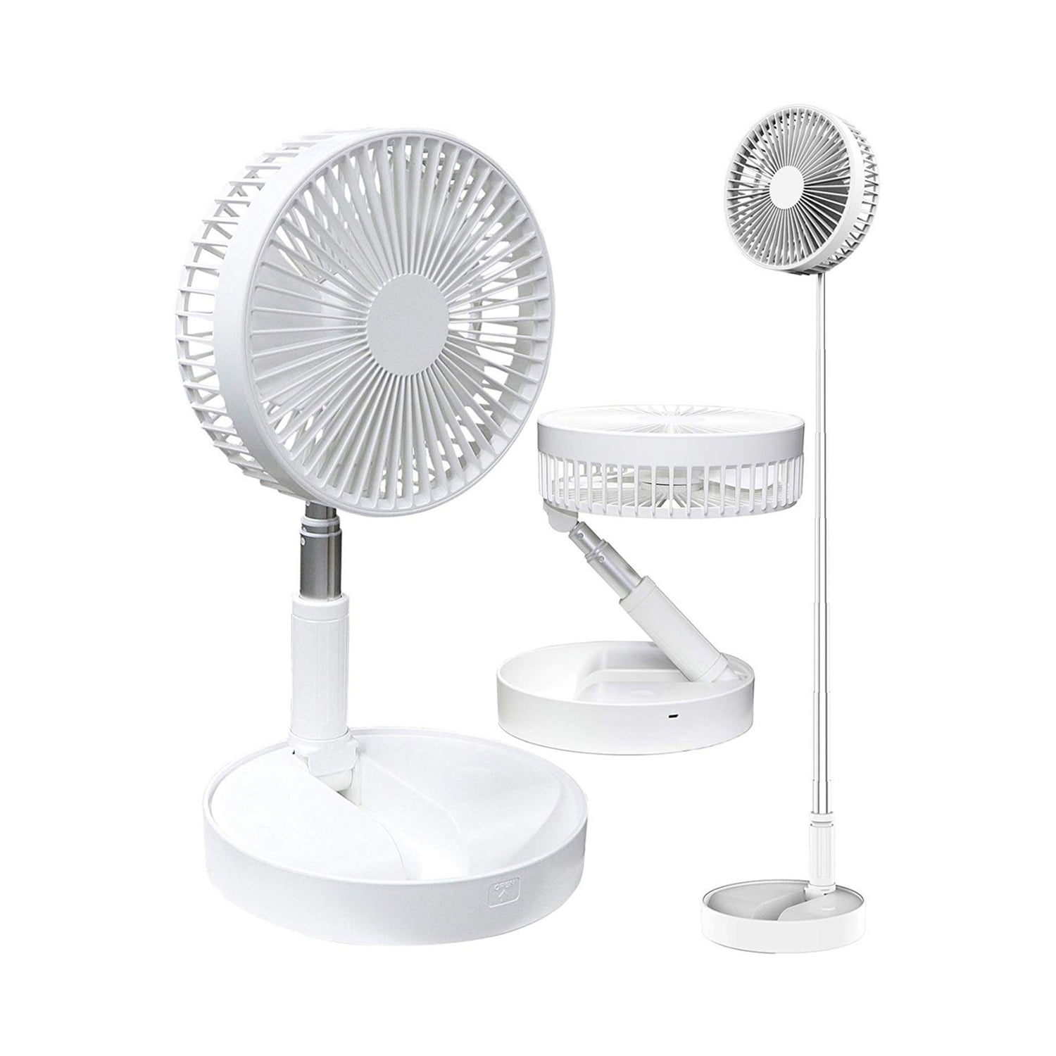 Ventilador Plegable 8" Inalámbrico Recargable Usb Blanco | Lider