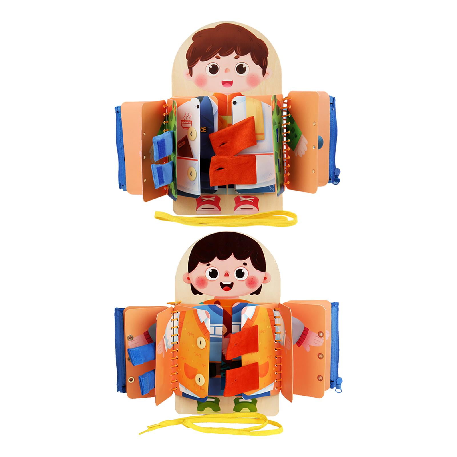 Tableros Sensoriales De 2 Piezas Para Aprender A Vestirse, Tablero ...