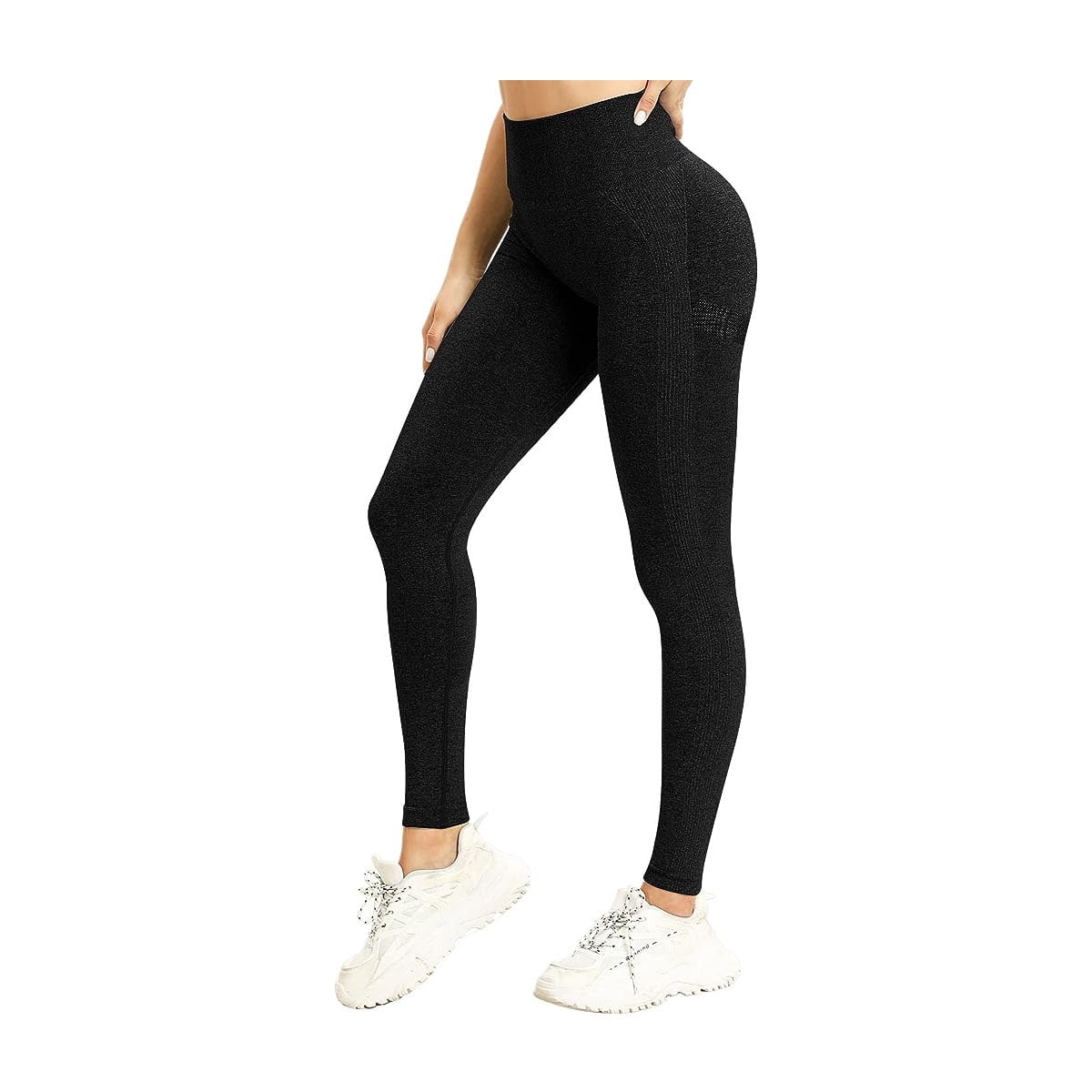 Calzas Deportiva Sin Costura Con Efecto Push Up Negro TALLA M-L | Lider