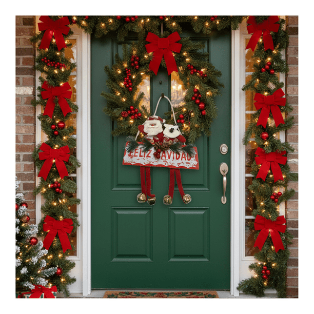 Colgante Adorno Navideño Para Puerta De Navidad Reno Navidad 2025 | Lider