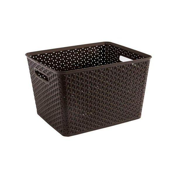 Canasto Organizador Ratan Cafe Extra Grande | Lider