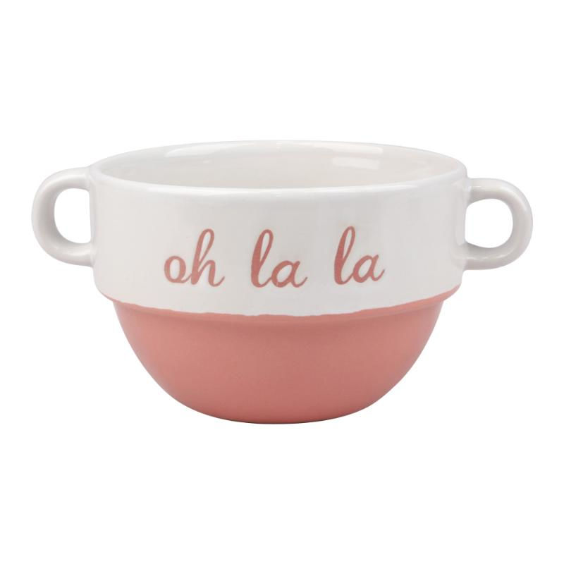 Bowl Sopa 530ML 1 Pieza Krscb600B Cerámica Rosa - Blanco | Lider