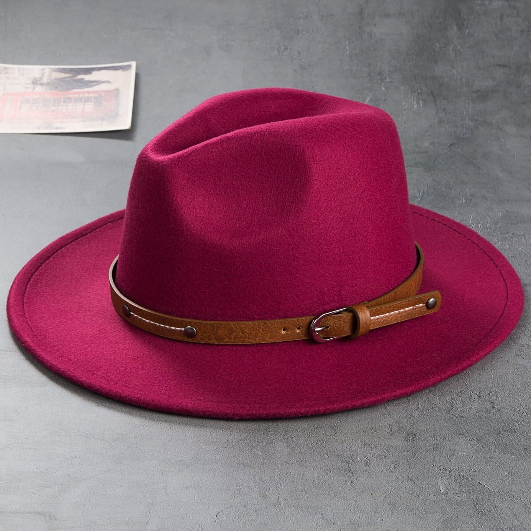 Vintage Felt Woolen Top Hat with Leather Buckle - Perfect for Jazz and ...