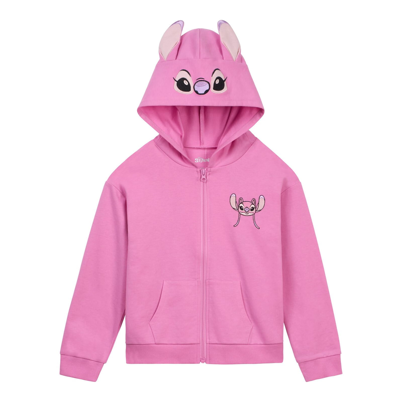 Sudadera con capucha Disney Lilo & Stitch Angel Cosplay Rosa Brillante ...
