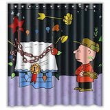 Cortina de ducha navideña de Charlie Brown, juego de cortinas de baño ...