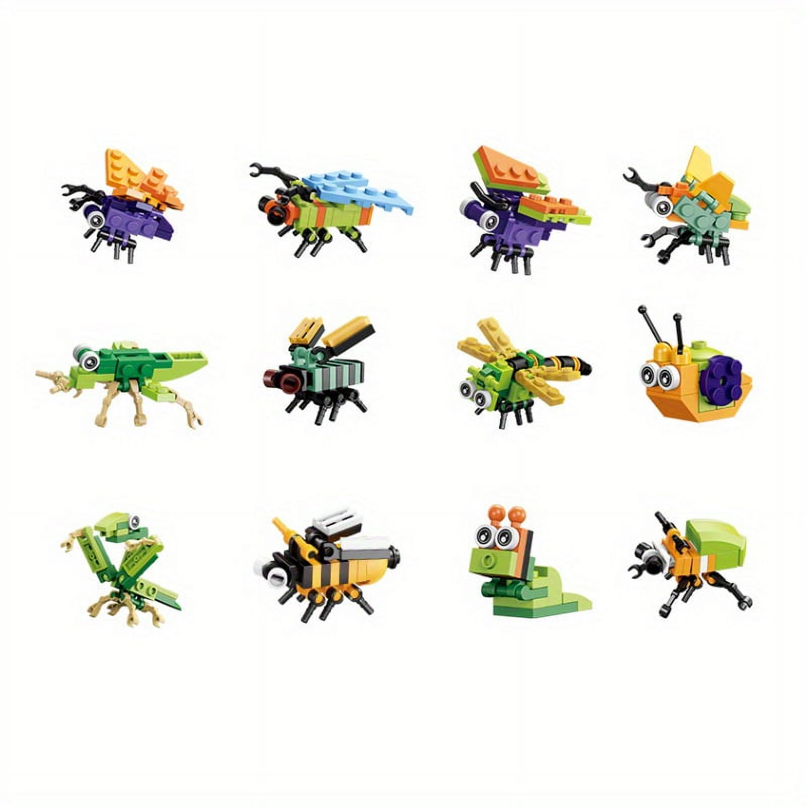 12 In 1 Cute Insects Building Blocks Building Bricks Kit, Assembled 12 ...