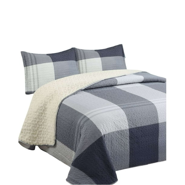 Cubrecama Quilt con sherpa 2 plaza 230 cm x 250 cm | Lider