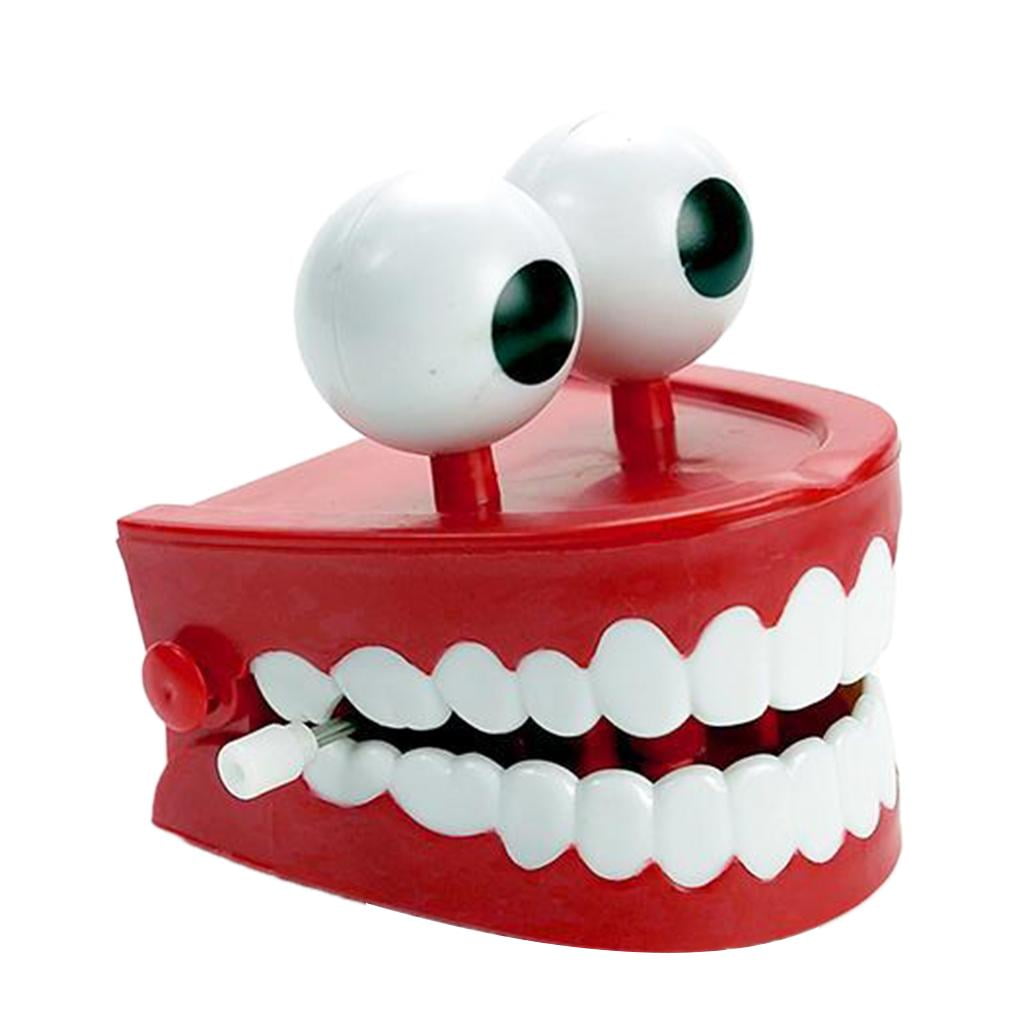 Clockwork Wind Up Teeth Dientes Divertidos Que Castañetean Con Ojos LED ...