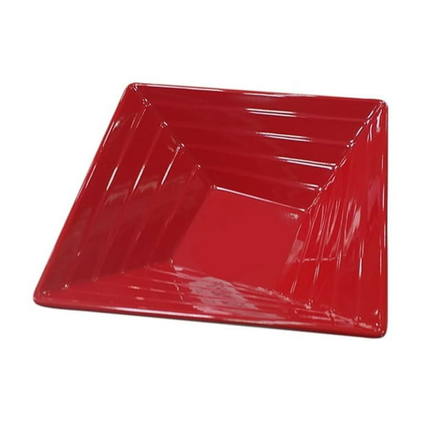 Bowl Cuadrado Melamina 15 Cm. Rojo | Lider