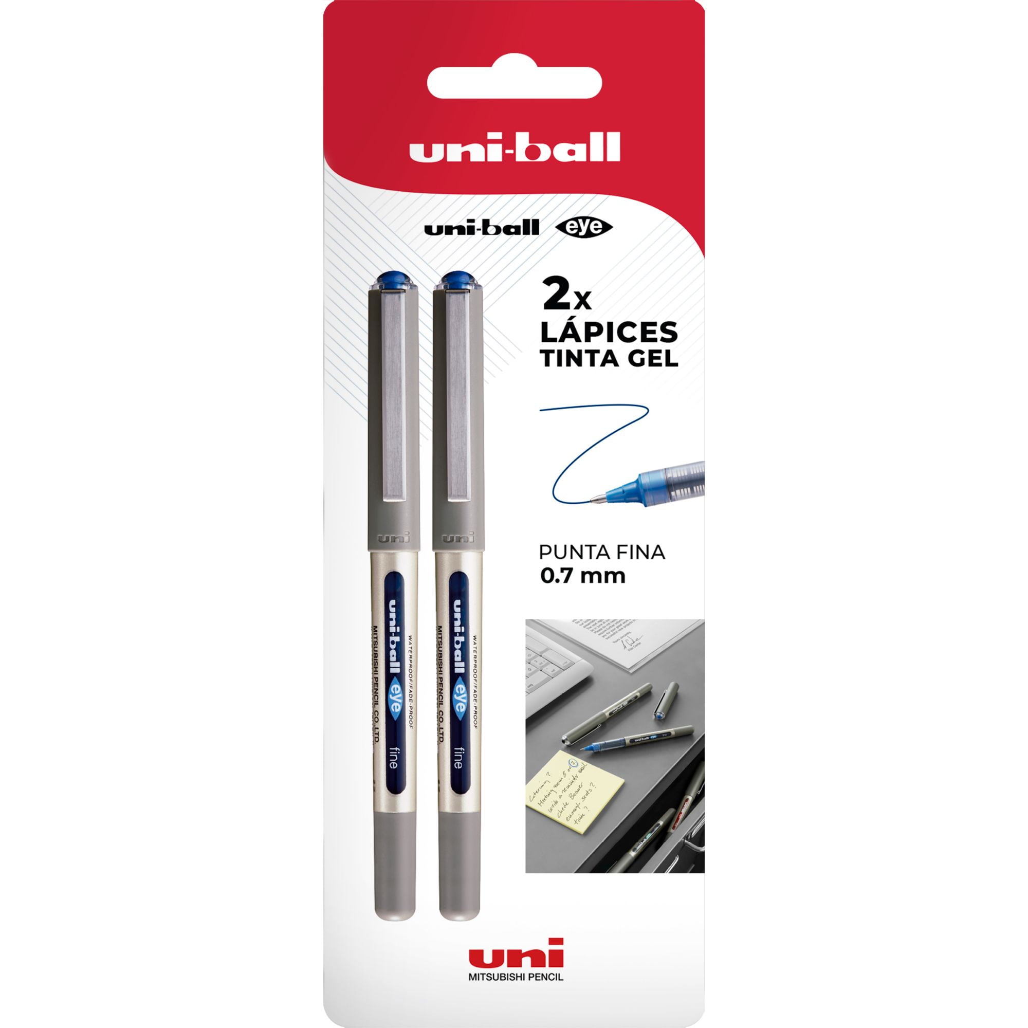Lápices Gel Uniball Eye BC x2 uds. azules | Lider