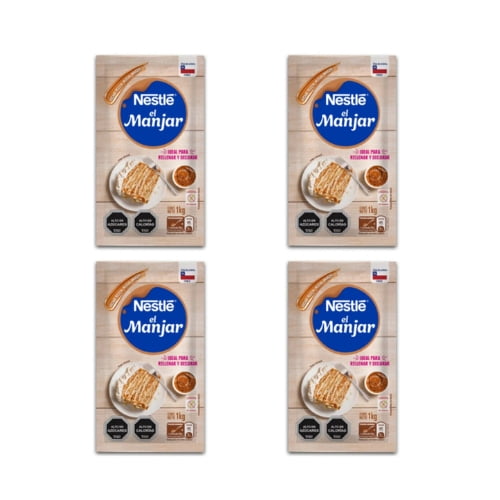 Pack 4 Manjar Nestlé El Manjar Clásico Bolsa 1kg | Lider