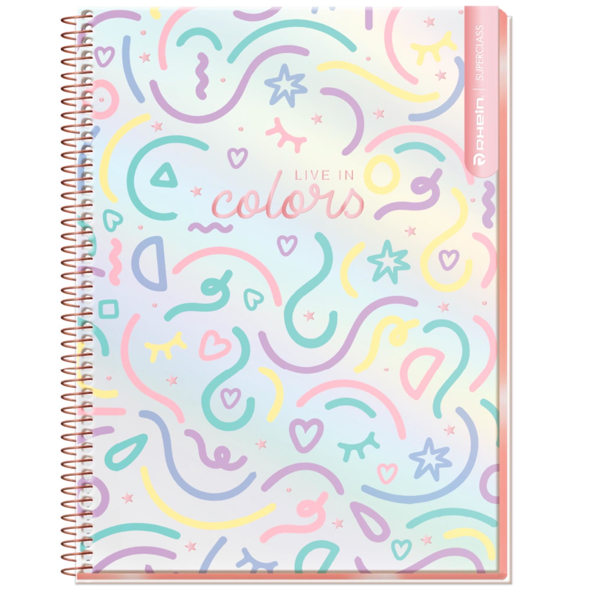 Cuaderno rhein super class carta pastel 120 hojas c7 mm | Lider