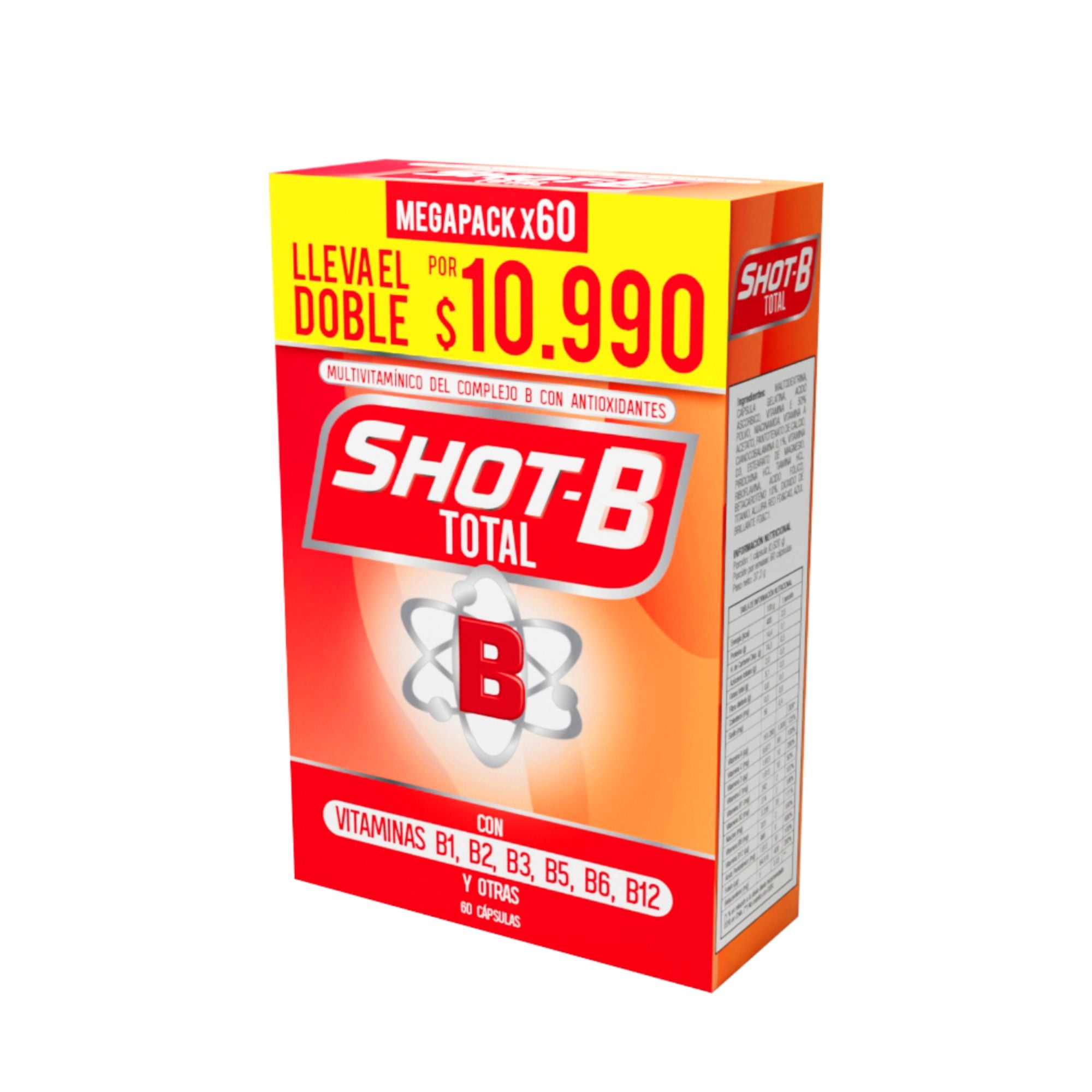 Shot B Multivitamínico Total 60 Cápsulas | Lider