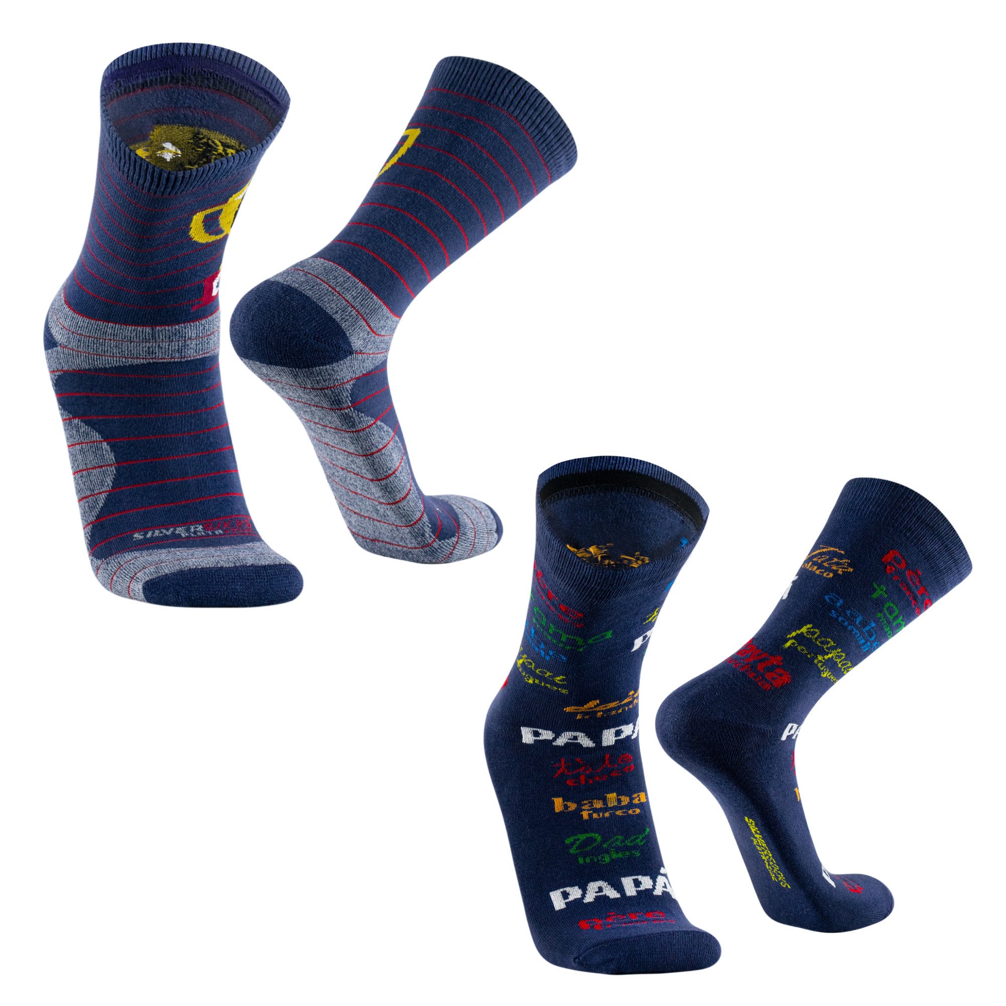 Calcetines para papá de vestir casuales con estampados coloridos para ...