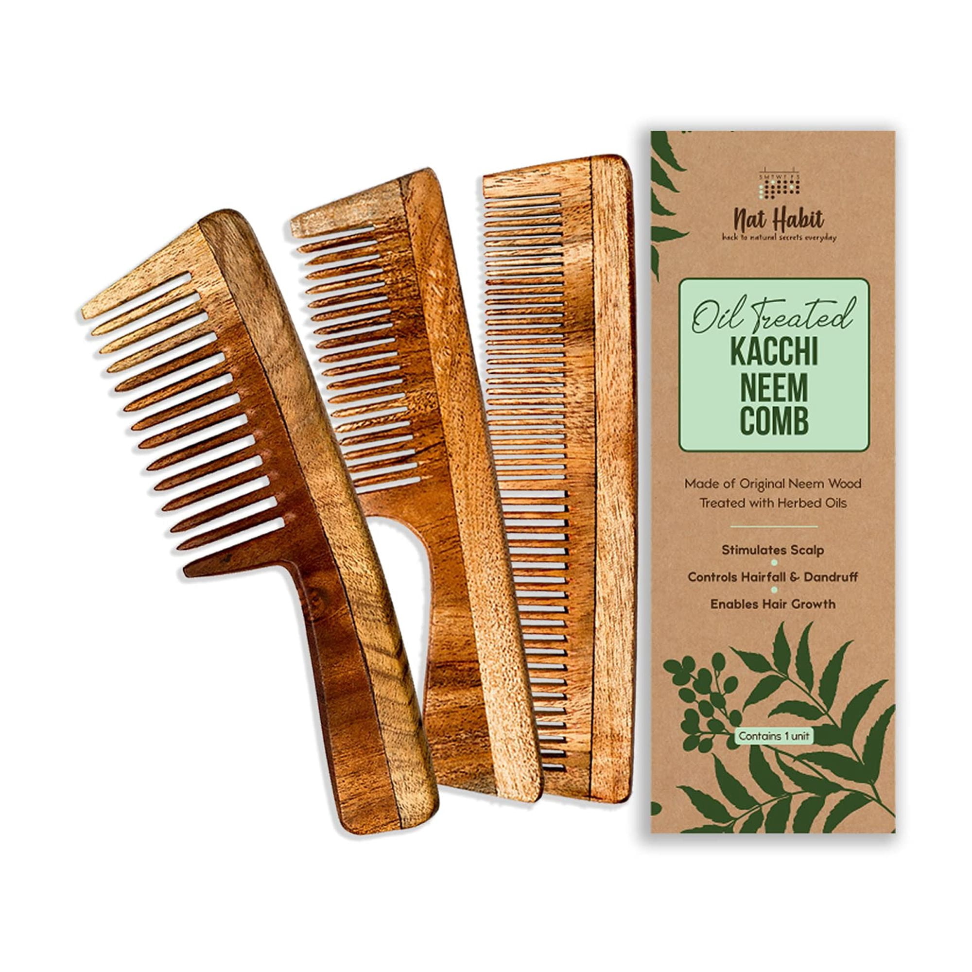Comb Nat Habit: De vuelta a Natural Secrets, madera de kacchi y neem ...