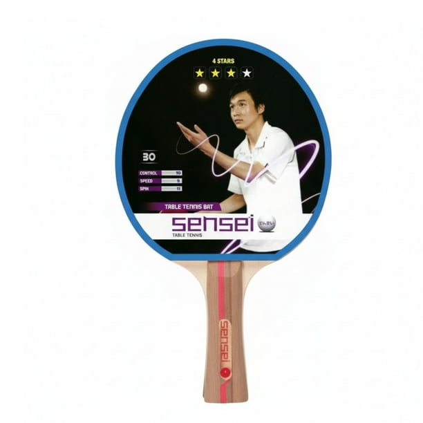 Paleta De Ping Pong Sensei 4 Star Negra Y Roja | Lider