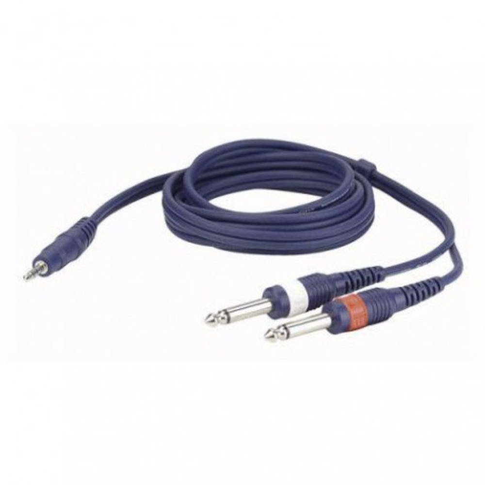 Cable Audio 3.5mm St A 2 Plug 6.3mm 3mts | Lider