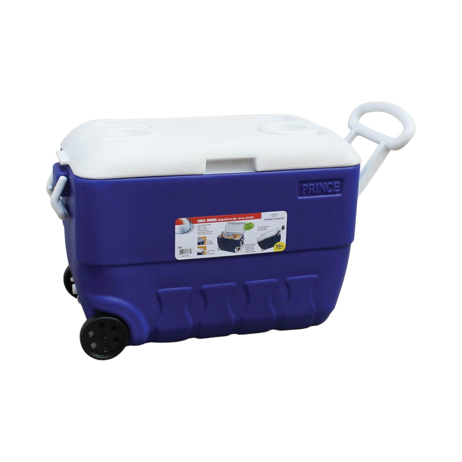 Cooler Roller Con Ruedas New Glacier 50 Litros Princeware azul Tamano ...