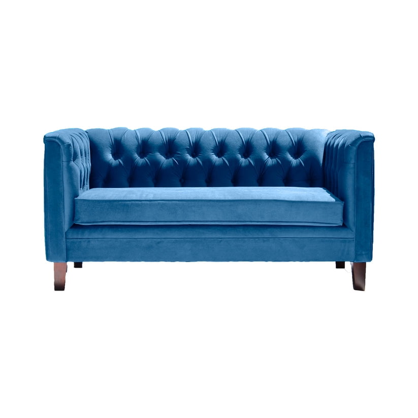 Sofá Victoria 2C Felpa Azul | Lider