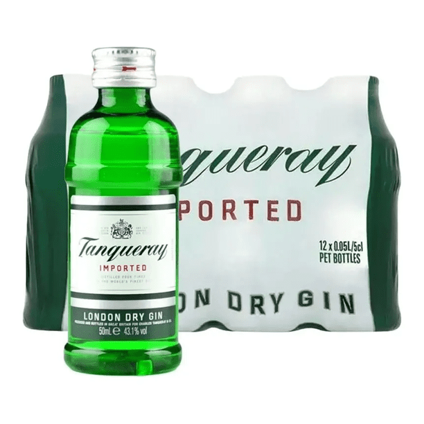 Gin Tanqueray 47% Alc 50ml Miniatura X12 Uds. (plástico) | Lider