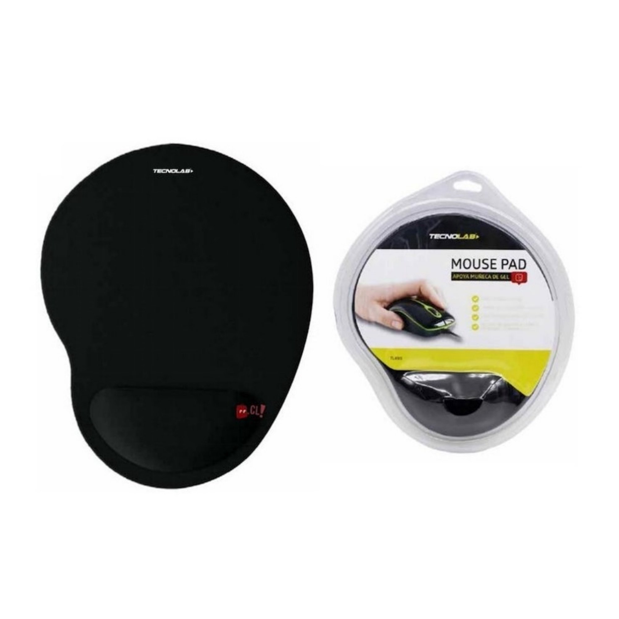 Mouse pad gel con apoya muñecas - black | Lider