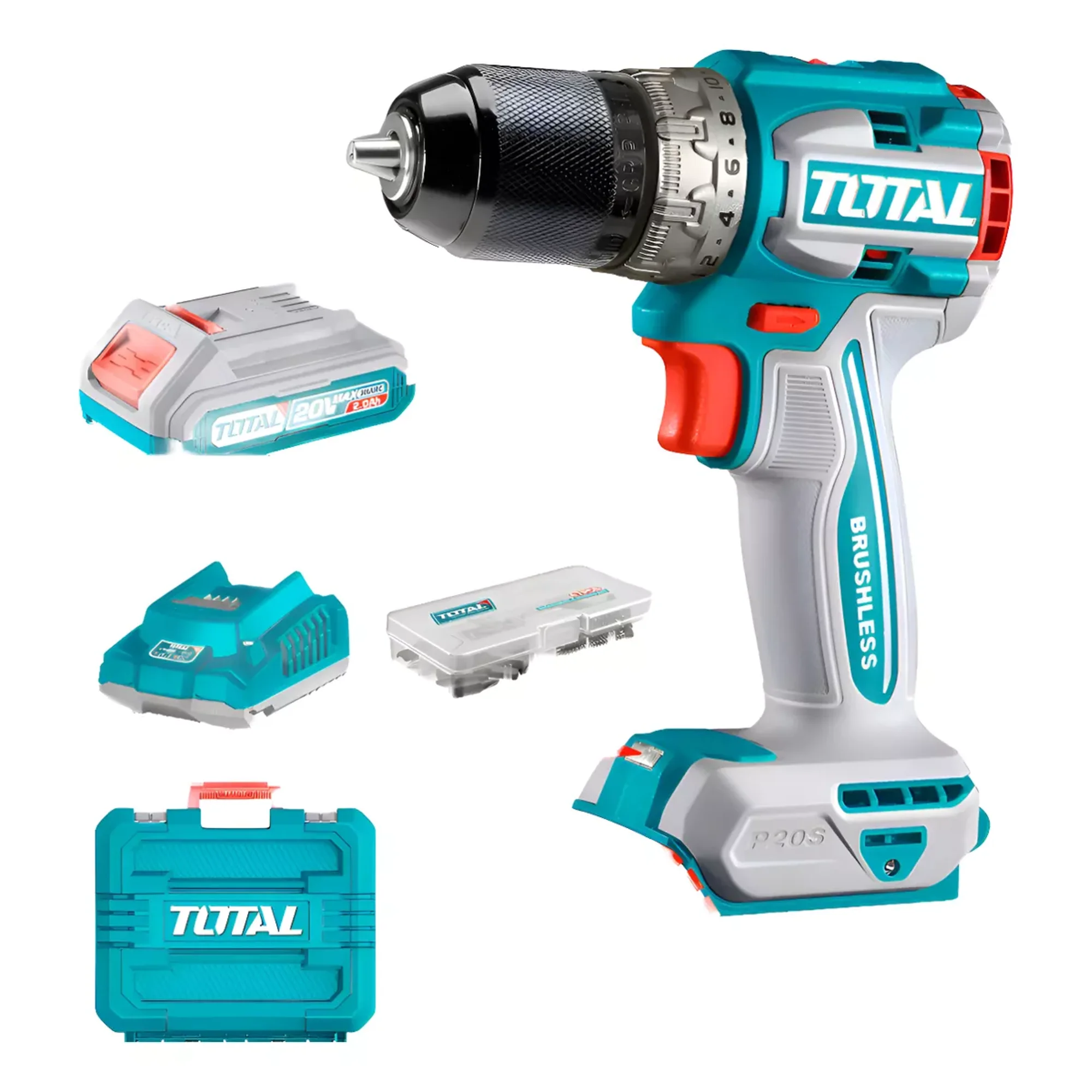 Talad Atornillador 20v 13mm Total+2b 2a+c+acc+mal Tdli20602 | Lider