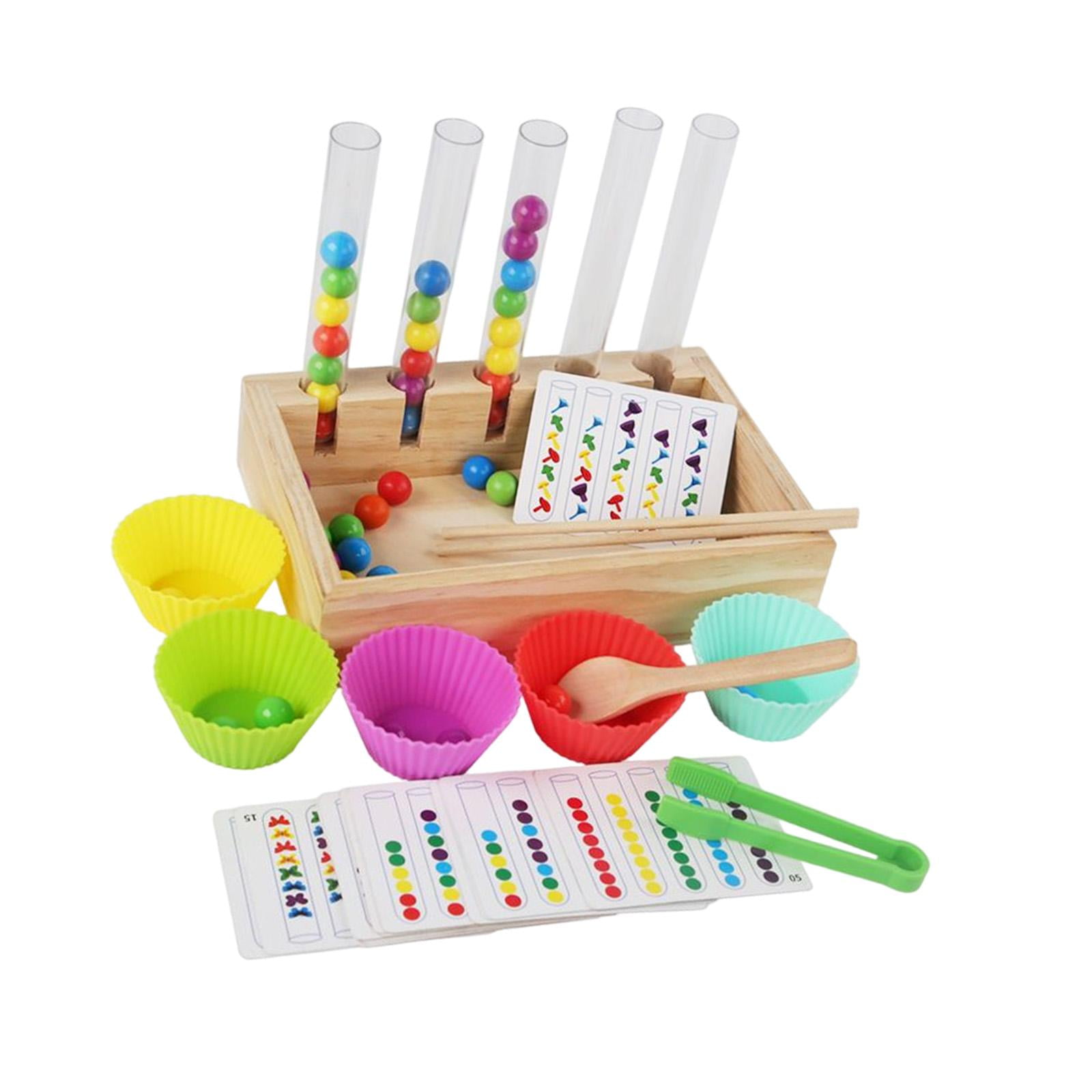 Rainbow Clip Bead Puzzle Math Manipulatives Clip Bead Game Para Niños ...