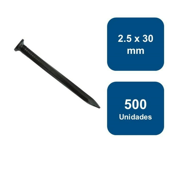 Clavo Negro Concreto 2.5 x 30mm 500un. | Lider